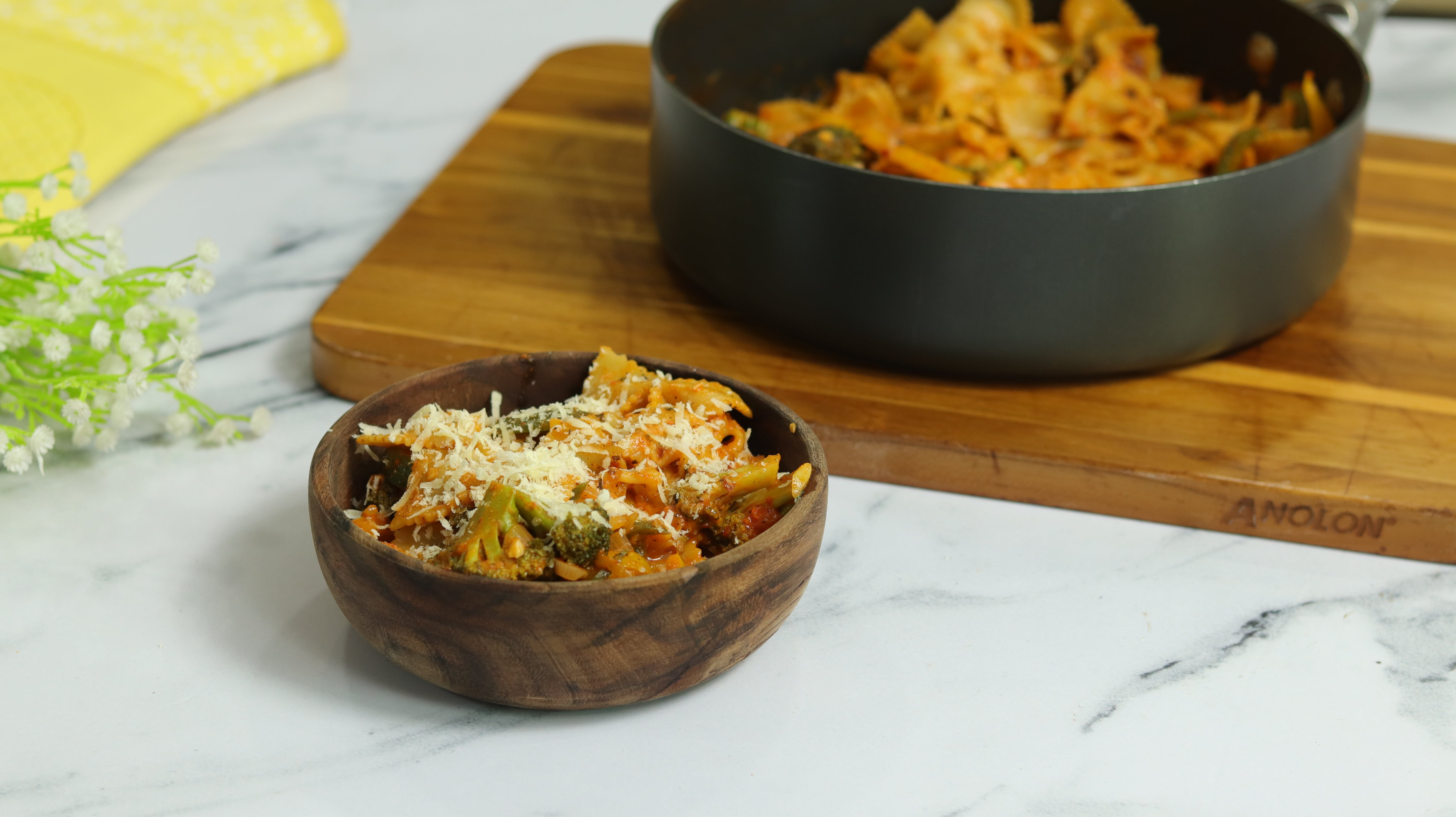 Roasted Bell Pepper Pasta - PotsandPans India